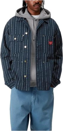 Carhartt Work in Progress Moderner Chore Coat Pinstripe Ink - - Jackets - Herren - Blau - L