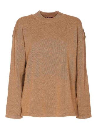 Max Mara Rundhalspullover - Beige