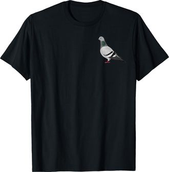 jz.birds Taube Vogel Vogelbeobachter Biologe Ornithologe Tierfreund T-Shirt Schwarz Unisex Erwachsene Klein Crew Neck Halbarm 100% Baumwolle Vogelmotive T-Shir