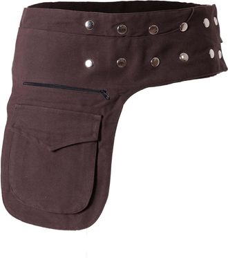 vishes Gürteltasche aus Baumwolle - mit Druckknöpfen (Braun)