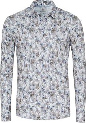 DeSoto Desoto Chemise pour homme - Style &laquo; Casual Kent &raquo; - Infroissable, blanc/bleu, XL