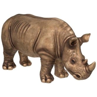 Atmosphera Statue rhinoceros dor&eacute; H45cm Atmosphera cr&eacute;ateur dint&eacute;rieur