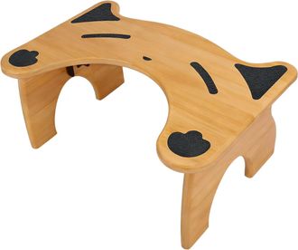 Generic Toilettenhocker f&uuml;r Erwachsene, rutschfest, Hocker, tragbar, aus Holz, H&ouml;he 18 cm, f&uuml;r Erwachsene, Kinder und &auml;ltere Menschen