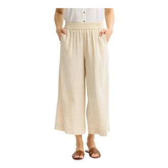 In Front Wide Hosen - - Trousers - Damen - Beige - S