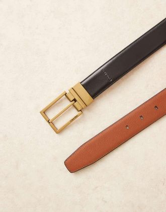 Calvin Klein Jeans - Ceinture 32 mm avec boucle carr&eacute;e - Noir