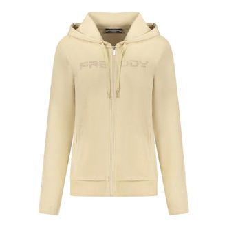 Freddy Femme, Sweatshirts et sweats &agrave; capuche, Beige, Taille: 42 FR Sweat &agrave; capuche &agrave; manches longues