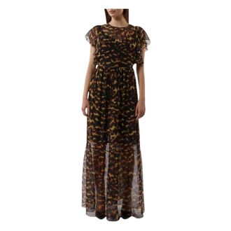 Silvian Heach Femme, Robes, Multicolore, Taille: 38 FR Robe Longue Florale Romantique