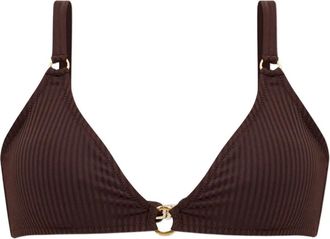Melissa Odabash Montenegro ribbed bikini top - Marron