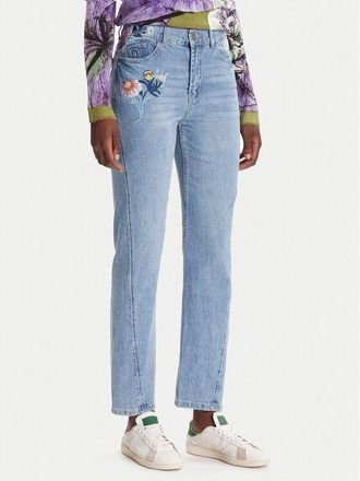 Desigual Jeans Sunflower 25WWDD23 Blau Straight Fit