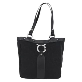 Ferragamo Pre-owned Canvas Schultertasche - - Pre-owned - Damen - Schwarzk - ONE SIZE