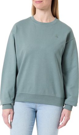 Calvin Klein Damen Ls Archive Logo French Terry RLX Lv047B236G Sweatshirts, Grey (Autumn Green), S