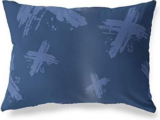 Bonamaison Le Jardin du Lin Kissenbezug Zierkissenbezug Blau Kissenbezug, Für Bett, Auto, Sofa, Haus, Wohnzimmer, Schlafzimmer, Dekoration, 45x60 Cm - Entworfen 