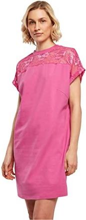 Urban Classics Robe en Dentelle pour Femme, Rose, XS