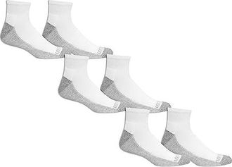 Fruit Of The Loom Everyday Lightweight Sport Crew Socks (Multi Pack) Chaussettes d&eacute;contract&eacute;es, Blanc (Semelle Grise), 6-12 (Lot de 6) Hommes