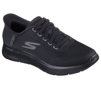 Skechers Herren Go Walk Flex Netro Sneaker, Black Textile/Synthetic, 45.5 EU