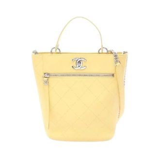 Chanel Sac seau en cuir Matelass&eacute; Pre-owned - Femme - Pre-owned - Jaune - Taille: ONE Size