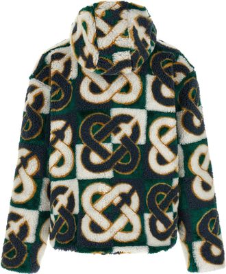 Casablanca Monogram Intarsia Fleece Jacket - Green