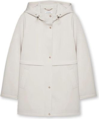 Fiorella Rubino Femme, Manteaux, Blanc, Taille: 38 FR Veste Scuba &agrave; Capuche
