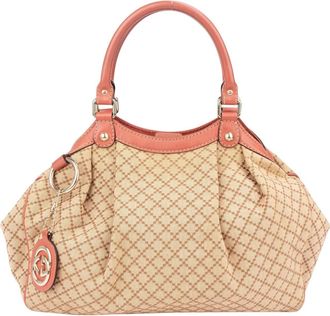 Gucci Crossbody Bags - Gucci Diamante Monogram Sukey Handbag - Gr. unisize - in Beige - für Damen