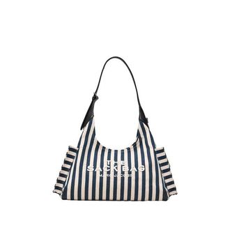 Marc Jacobs Sac The Stripe Canvas Belted en coton et lin