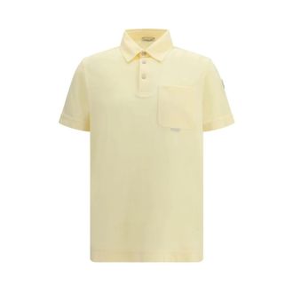 Moncler Kurz&auml;rmeliges Poloshirt mit Tasche - - Tops - Herren - Gelb - S