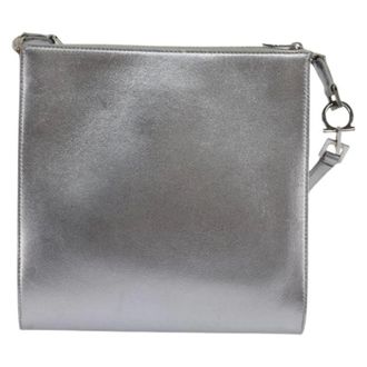 Ferragamo Sac bandouli&egrave;re en cuir Pre-owned - Femme - Pre-owned - Gris - Taille: ONE Size