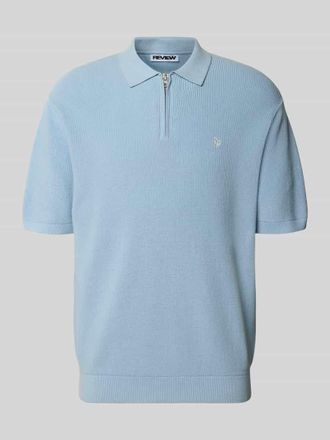 Review Boxy Fit Poloshirt mit Logo-Stitching