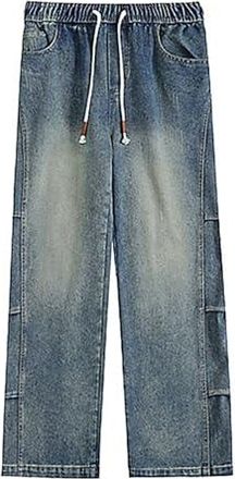 Generic Jean Homme Jeans Homme Jean Homme Regular Confortable Classique Pantalon Homme Casual Trou&eacute; Imprim&eacute; Lav&eacute; - Style Reconstruit pour Streetwear Contempor