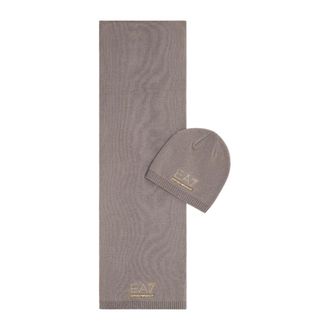 Emporio Armani Ensemble Bonnet et &Eacute;charpe - Femme - Accessoires - Brun - Taille: ONE Size