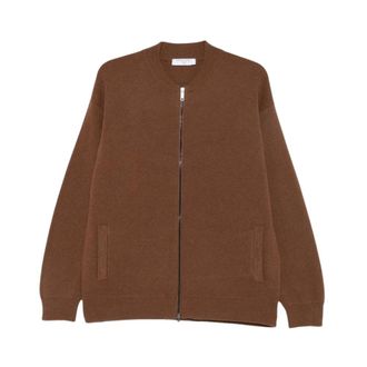 Daniele Fiesoli Veste Bomber Tricot&eacute;e - Homme - Vestes - Brun - Taille: S