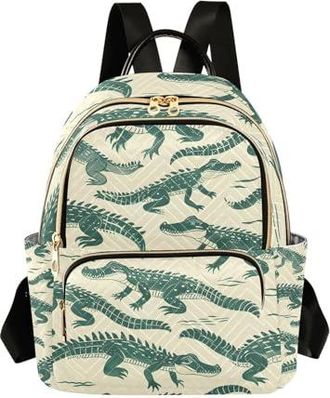 Mnsruu Mini sac à dos pour femme Crocodile vert Petit sac à dos tendance Sac à dos décontracté Sac à dos Sac à dos, Multi958, S