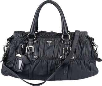 Prada Crossbody Bags - Prada Quilted Leather City Handbag - Gr. unisize - in Schwarz - f&uuml;r Damen