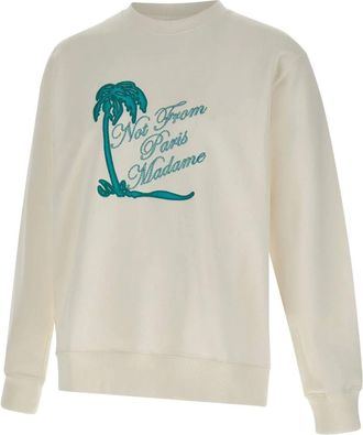 Dr&ocirc;le de Monsieur Homme, Sweatshirts et sweats &agrave; capuche, Blanc, Taille: XL Slogan Palmiers SweaT-shirt