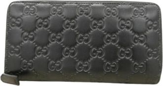Gucci unisex, Pre-owned, Noir, Taille: ONE Size Portefeuille long Pre-owned (&agrave; deux volets)