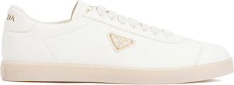 Prada Low-Top Sneaker - Iane Ivory Deer Leather Sneakers - Gr. 8_5 - in Weiß - für Damen