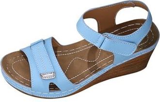 Generic Sandales compens&eacute;es respirantes et d&eacute;contract&eacute;es &agrave; bout ouvert pour femme - &Eacute;l&eacute;gantes - Couleur unie - Polyvalentes - Confortables - L&eacute;g&egrave;res - Sandale