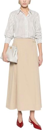 PESERICO Femme, Jupes, Beige, Taille: 42 FR Midi Skirt