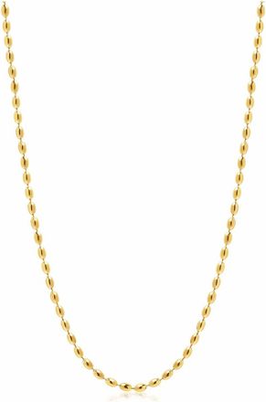 Nialaya Homme, Accessoires, Jaune, Taille: 2XL Collier Cha&icirc;ne &agrave; Perles Dor&eacute;es