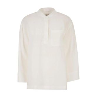 Max Mara Cantico Band Collar Shirt - - Blouses & Shirts - Damen - Wei&szlig; - S