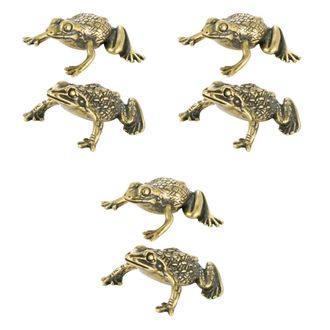 Amosfun 3s&auml;tze Vintage Messing Frosch Und Kr&ouml;te Antike Deko Figuren Aus Hochwertigem Messing F&uuml;r Zuhause Und B&uuml;ro Kreative Tierstatue Als Gl&uuml;cksbringer F&uuml;r Au