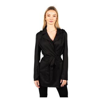 La Haine Inside Us Mantel mit G&uuml;rtel - - Coats - Damen - Schwarzk - M