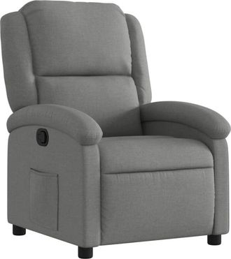 vidaXL Fauteuil inclinable gris fonc&eacute; tissu Vidaxl
