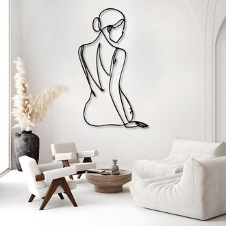 Generic Moderne minimalistische Metall-Wandkunst Linie, Wanddekoration f&uuml;r Frauen, Dekoration des weiblichen K&ouml;rpers, abstraktes Motiv f&uuml;r Wohnzimmer, Schlafz