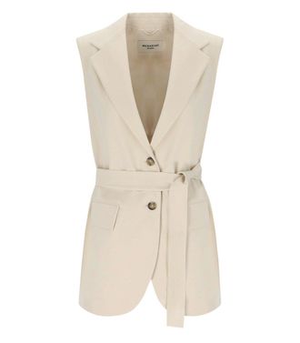 Weekend by Max Mara GILET AVEC CEINTURE FIORE IVOIRE MAX MARA WEEKEND