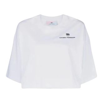 Chiara Ferragni Kurzarm-T-Shirt - - Tops - Damen - Wei&szlig; - XS