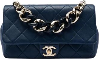 Chanel Pre-owned Sac bandouli&egrave;re matelass&eacute; - Femme - Pre-owned - Bleu - Taille: ONE Size