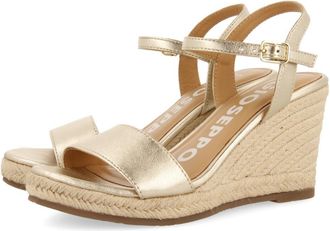 Gioseppo ZHEPE Damen Espadrilles Keilabsatz Sandalen, Platin, 40 EU, Platinfarben, 40 EU