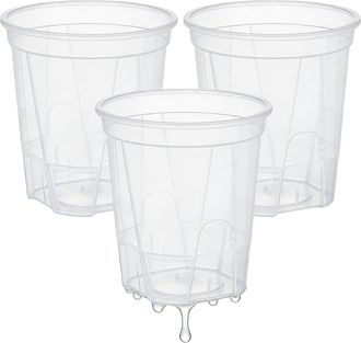 Generic Kleine selbstbew&auml;ssernde T&ouml;pfe - 3 selbstsaugf&auml;hige T&ouml;pfe mit Drainage f&uuml;r Pflanzen | Blumenkasten f&uuml;r Balkon - f&uuml;r Innen Au&szlig;en Balkon Fensterbank