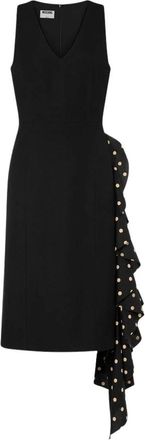 Moschino Femme, Robes, Noir, Taille: 36 FR Robe diagonale en m&eacute;lange de laine &agrave; pois