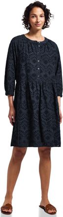 Street One Damen Kleid mit Lochstickerei